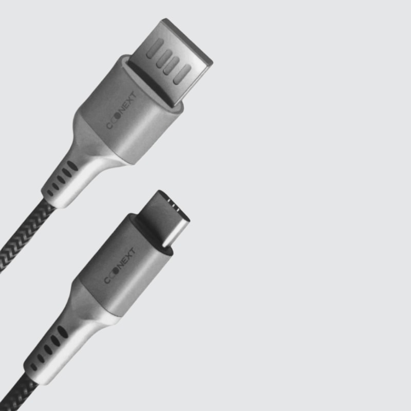 Cabo Nylon Deluxe Type-C com USB reversível 2.00m - Loft Design