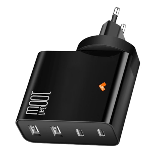 Carregador Loft Duplo Type-C E duplo USB 100W pr - Loft Design